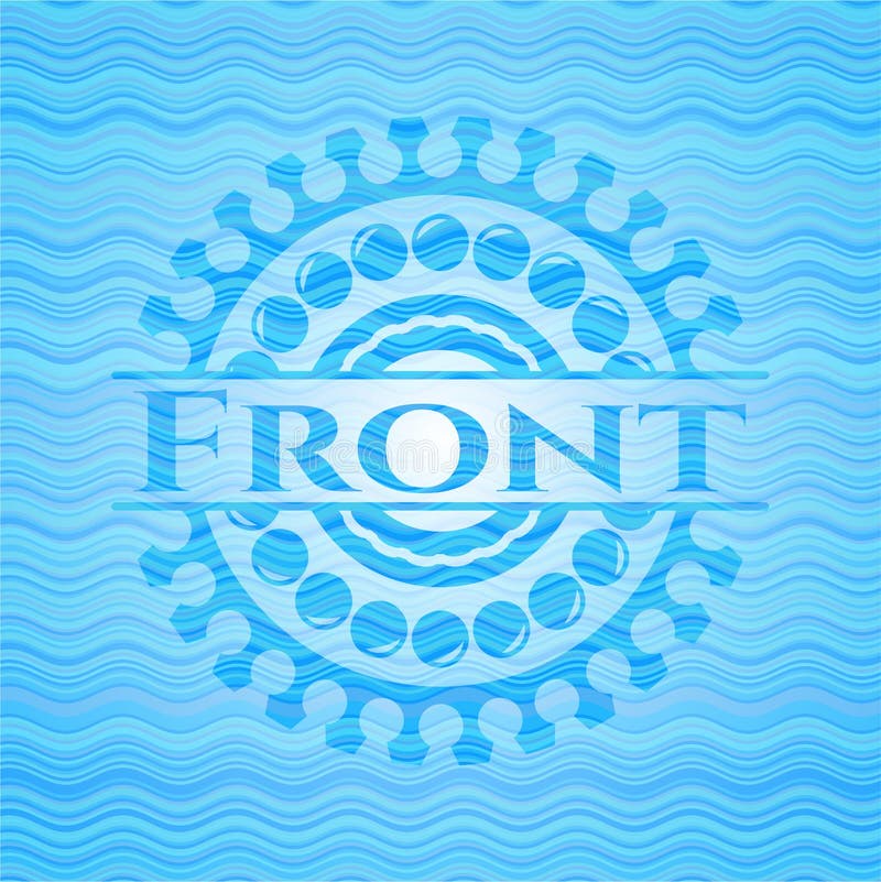 Front Water Representation Style Emblem. Vector Illustration. Detailed ...