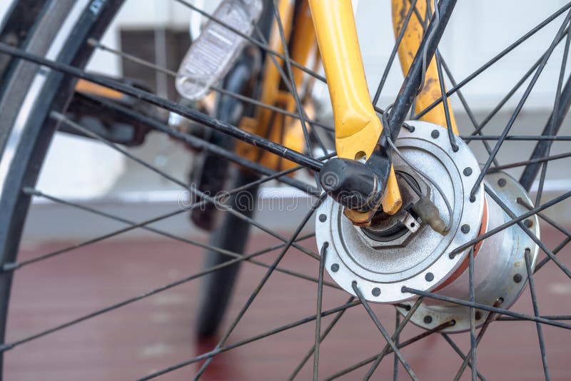 Front wheel of a bicycle stock image. Image of cycling - 132079987