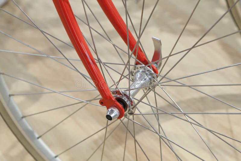Front wheel of a bicycle stock photo. Image of rotate - 128735290