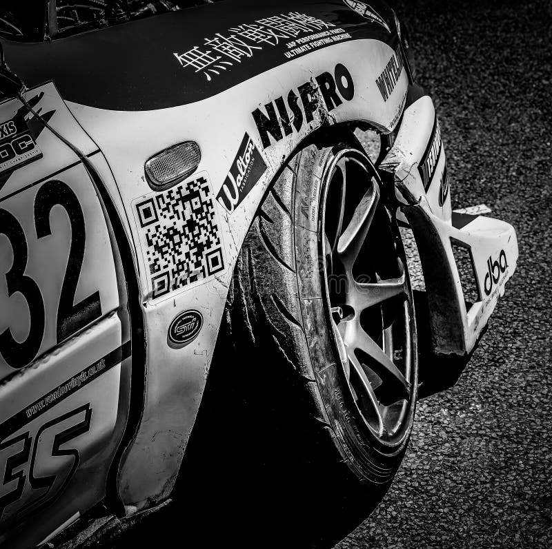 The Front Wheel of a Drift Car Editorial Stock Photo - Image of ...