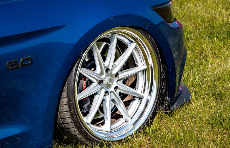 The Front Wheel of a Ford Mustang Editorial Photo - Image of ford ...