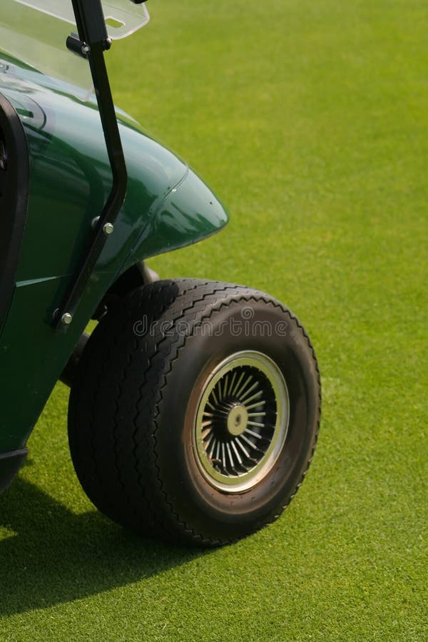 Front Wheel of Golf Cart stock image. Image of club, golf - 2571071