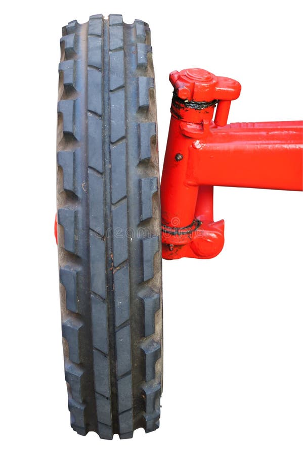 Front wheel from a tractor stock image. Image of drive - 25731801