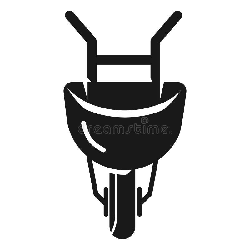 Wheelbarrow front view stock illustration. Illustration of equipment ...