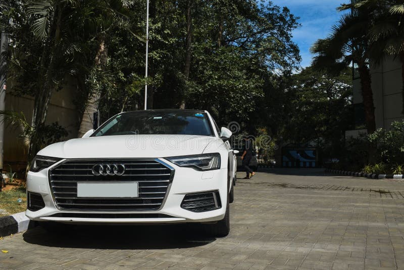 Audi RS5 Luxury Car Parked in Front of an Industrial-style Building ...