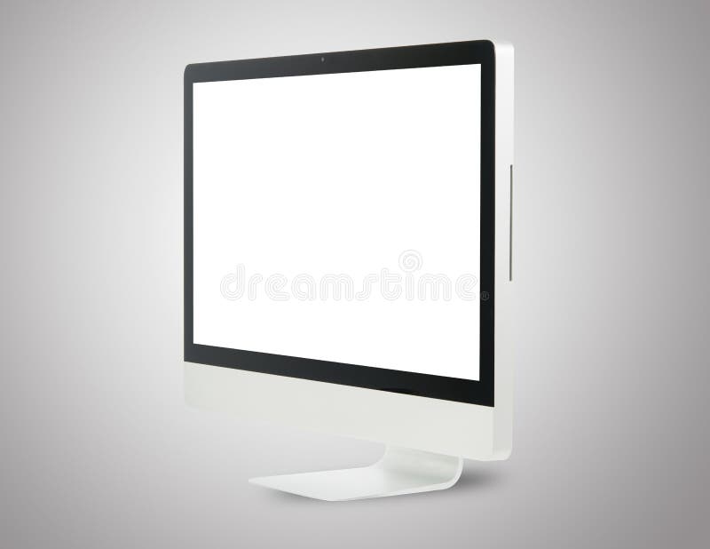 Front White Computer Monitor Stock Illustration - Illustration of high ...