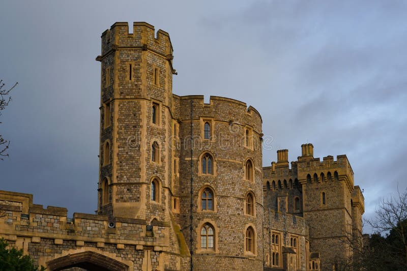Front of windsor castle stock image. Image of kingdom - 362077087