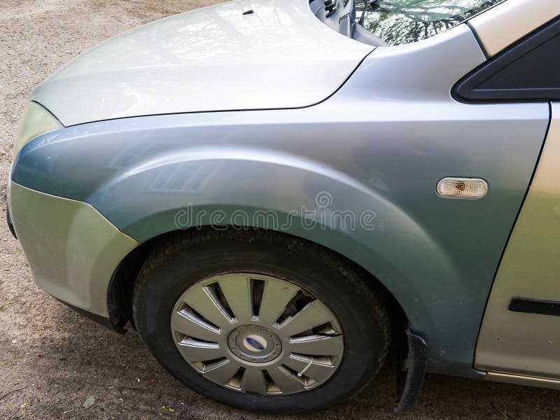 The Front Wing of the Car Has Been Changed. a Different Color Stock ...