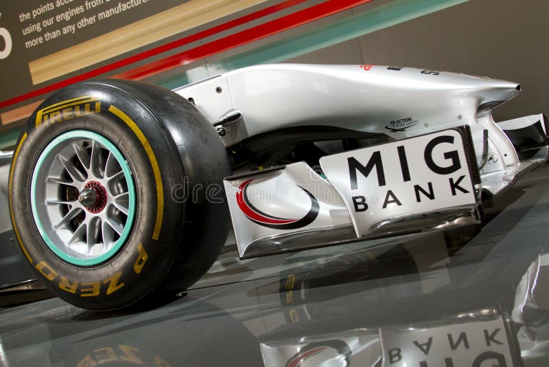 Front Wing of Silver Mercedes F1 Car Editorial Stock Photo - Image of ...