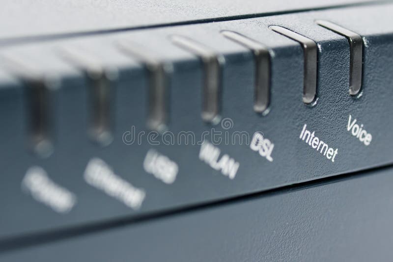 Front of Wireless Router - Focus on Internet Stock Photo - Image of ...