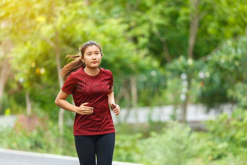 Front of woman runner stock image. Image of healthy - 163633361