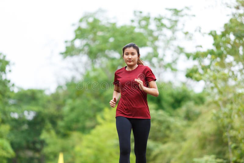 Front of woman runner stock image. Image of asian, jogging - 165654653