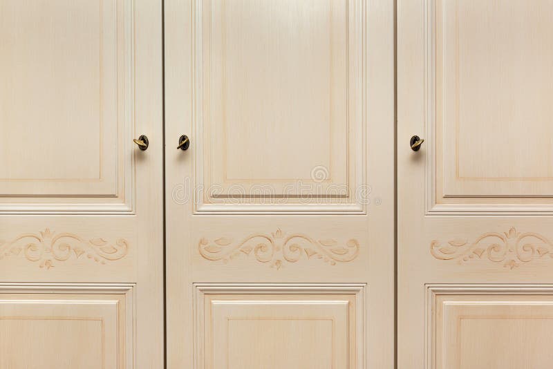 Front Wooden Frame of Door Cabinet with Pattern Stock Image - Image of ...