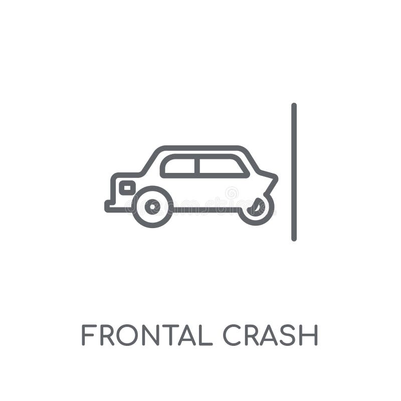 Crash Linear Icon. Modern Outline Crash Logo Concept on White Ba Stock ...