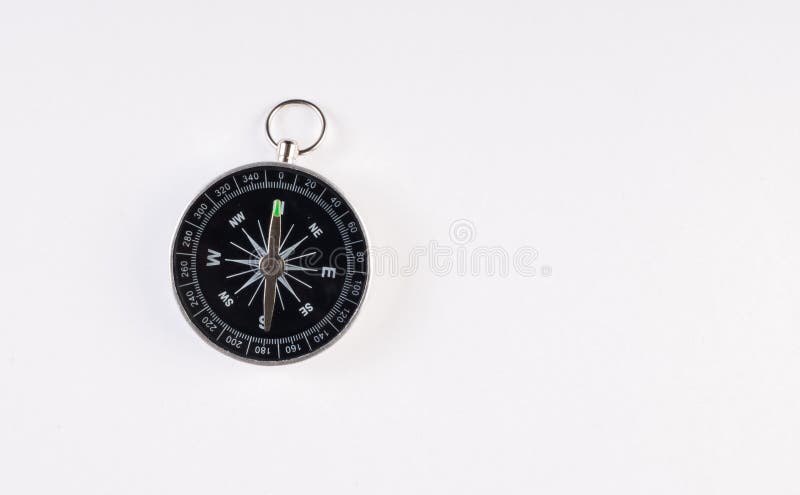 Frontal View of Compass Isolated on White Background. Stock Photo ...