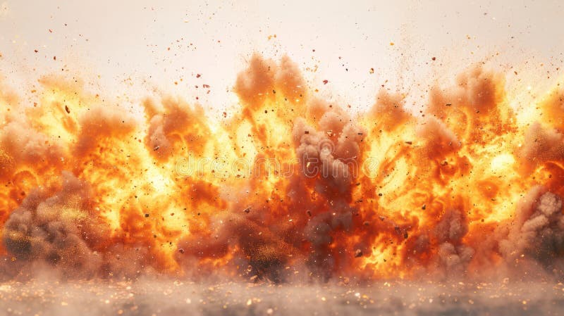 Frontal View of Explosive Border Isolated on Background Stock ...