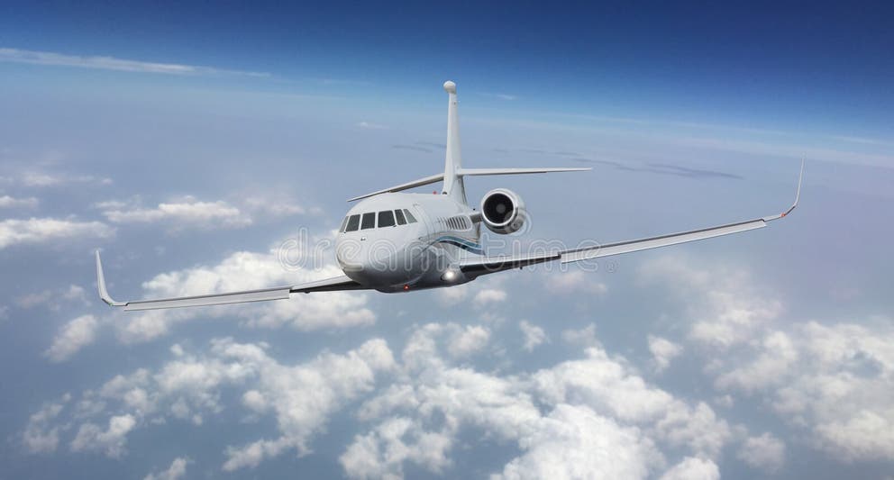 Frontal View of a Private Jet Stock Image - Image of expectation ...