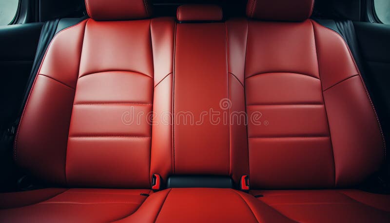 Frontal View of a Stunning Modern Luxury Car with Captivating Red ...