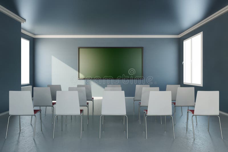 Frontal View in Training Room Stock Illustration - Illustration of ...