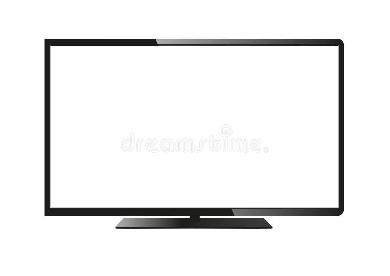 Frontal View of Widescreen Tv Monitor. Vector Image Stock Vector ...