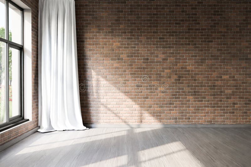 Frontal Wall View of Empty Comfortable and Modern Apartment Interior ...