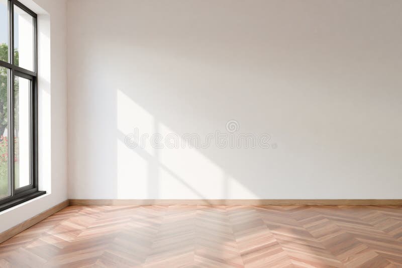 Frontal Wall View of Empty Comfortable and Modern Apartment Interior ...