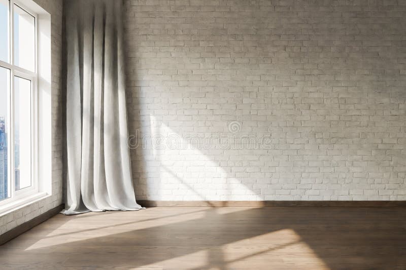 Frontal Wall View of Empty Comfortable and Modern Apartment Interior ...