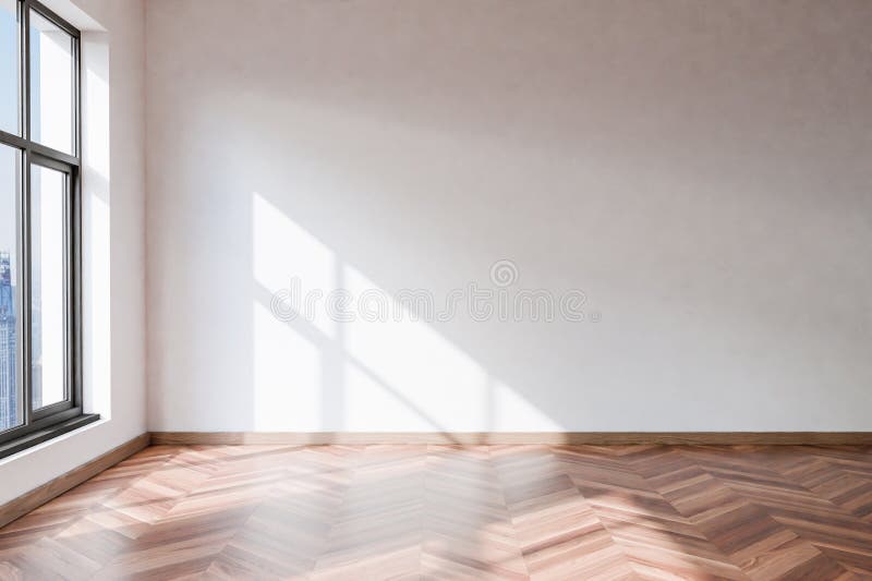 Frontal Wall View of Empty Comfortable and Modern Apartment Interior ...