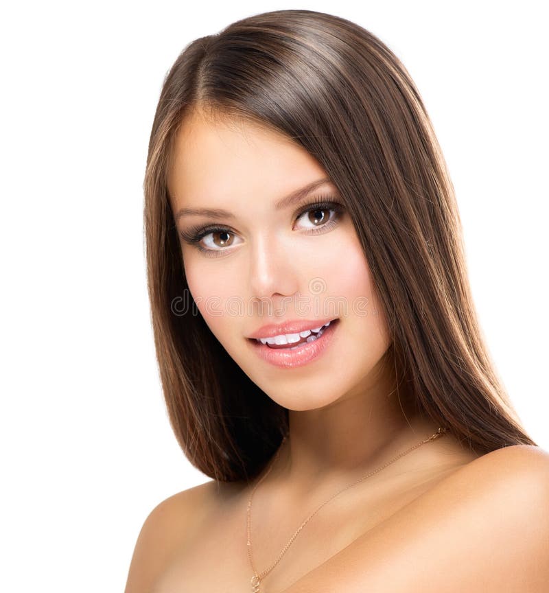 Fronte Della Ragazza Di Bellezza Immagine Stock - Immagine di salute ...