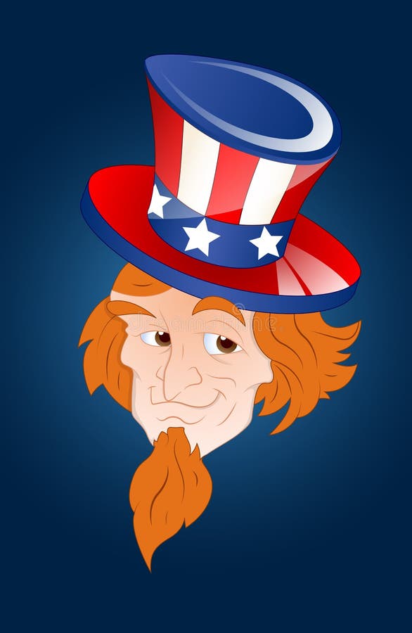 Fronte Dello Zio Sam Patriottico Illustrazione di Stock - Illustrazione ...
