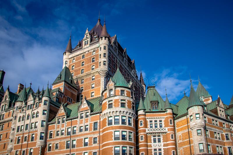 Frontenac Castle Detail - Quebec City, Quebec, Canada Stock Image ...