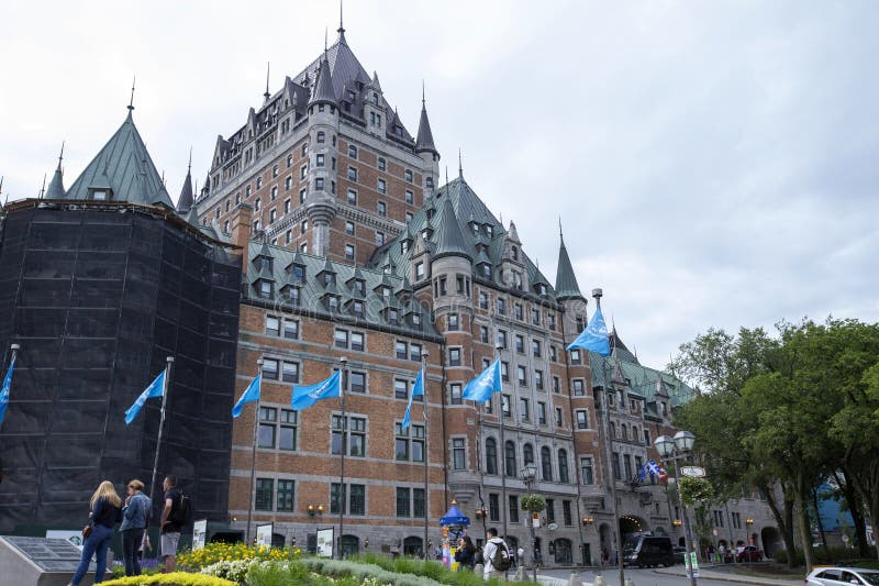 The Frontenac Castle (Fairmount Hotel) in the Old Quebec City (Canada ...