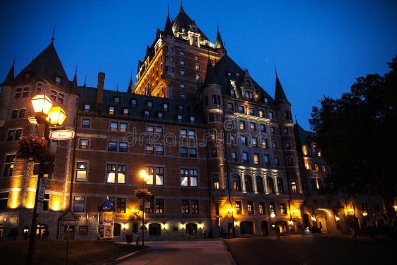 The Frontenac castle stock photo. Image of entrance, chateau - 99753772