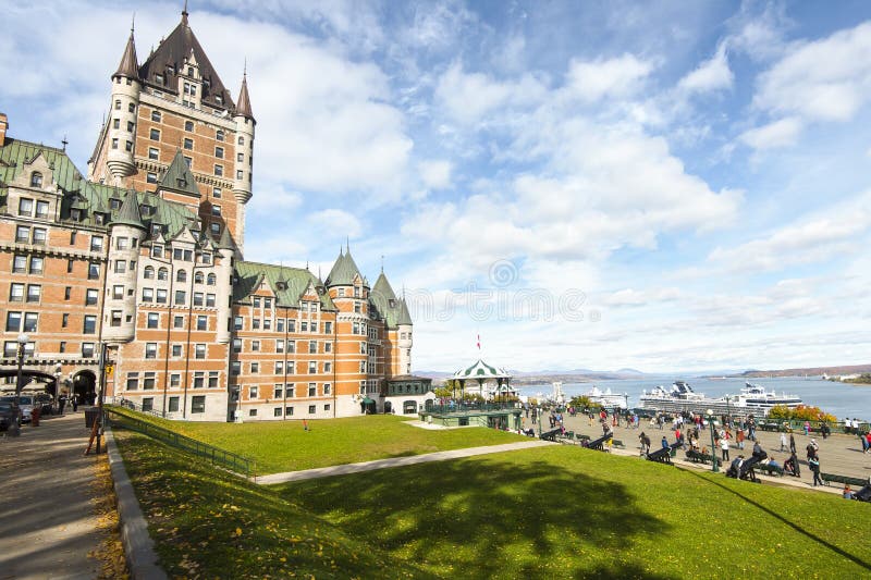 Frontenac Castle - Quebec City - Canada Editorial Photo - Image of ...