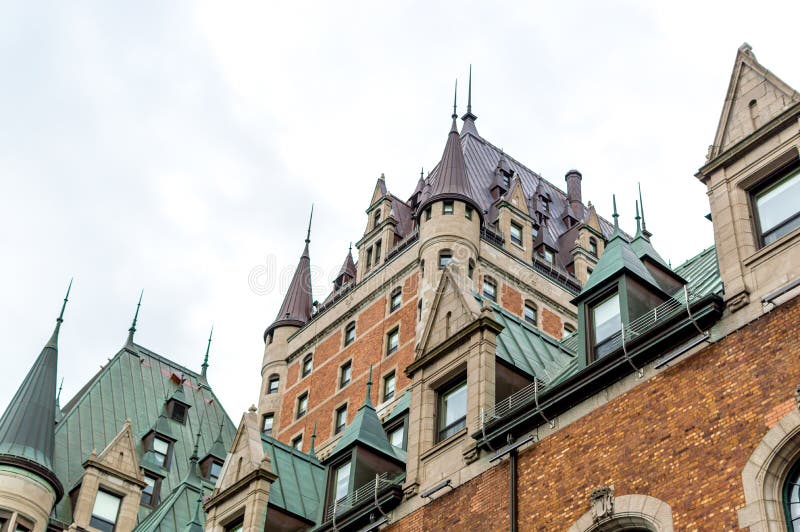 Frontenac Castle in Quebec City Stock Photo - Image of europe, palace ...