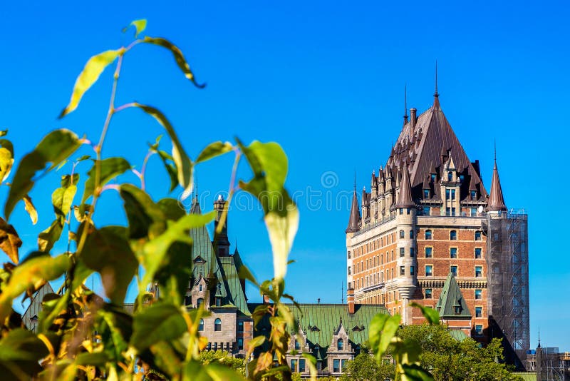 Frontenac Castle in Quebec City Stock Image - Image of fairmont, branch ...