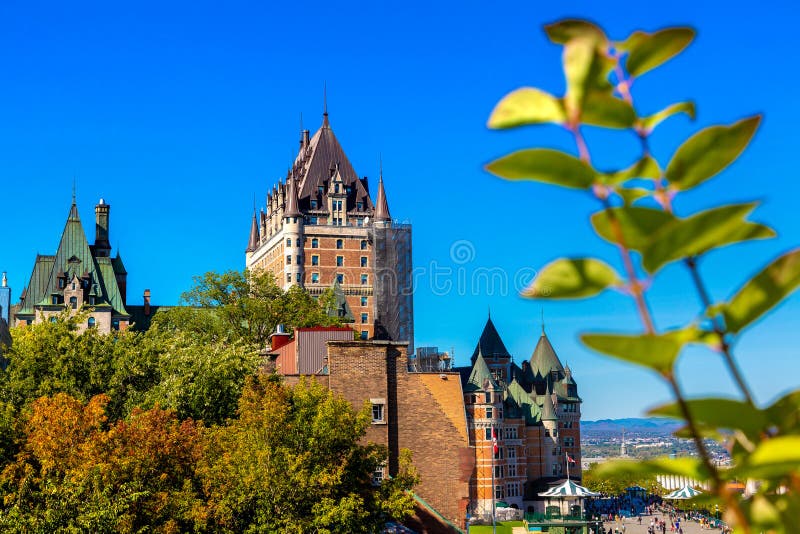 Frontenac Castle in Quebec City Stock Image - Image of panoramic, view ...