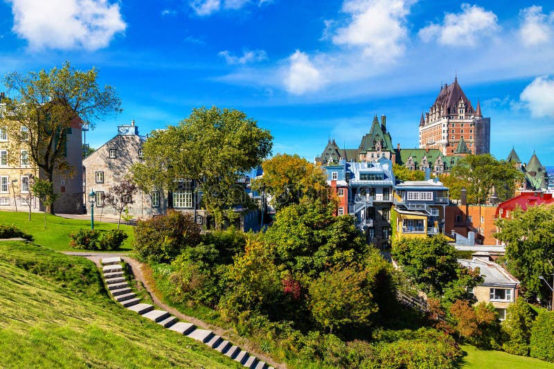 Frontenac Castle in Quebec City Stock Photo - Image of quebec ...