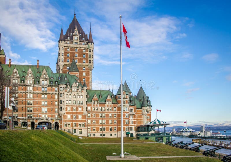 Frontenac Castle - Quebec City, Quebec, Canada Stock Image - Image of ...