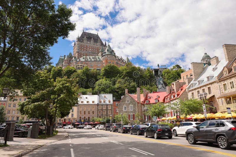Frontenac Castle Sitting on the Top of the Streets of Old Quebec ...