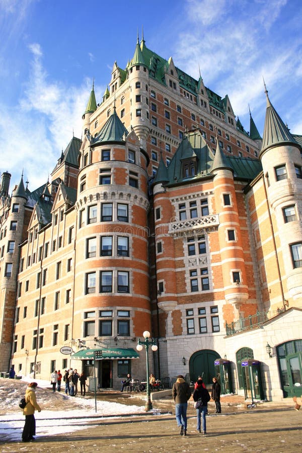 Château Frontenac fotografía editorial. Imagen de edificio - 1701402