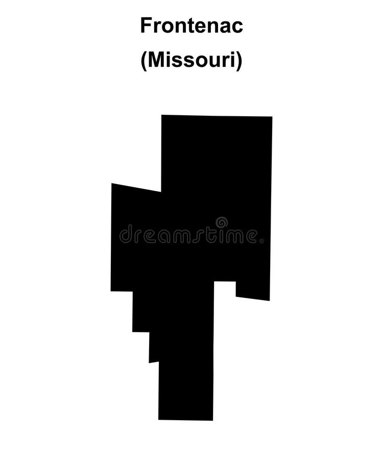 Frontenac outline map stock vector. Illustration of silhouette - 387457006