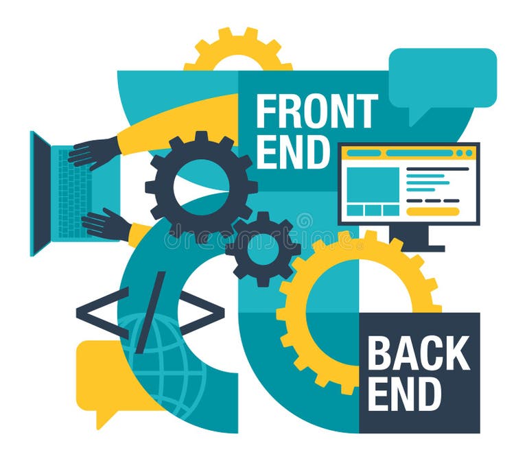 Frontend and Backend Development Patern Stock Vector - Illustration of software, internet: 285023090