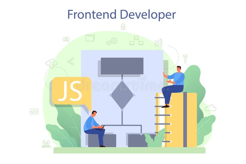 Frontend Developer Concept. Website Interface Design Improvement Stock ...