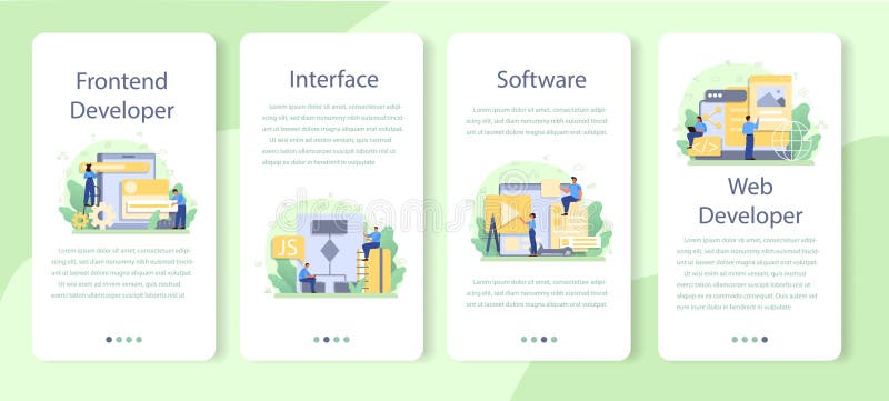 Front-end Developer Typographic Header. Website Interface Design Improvement. Stock Vector ...