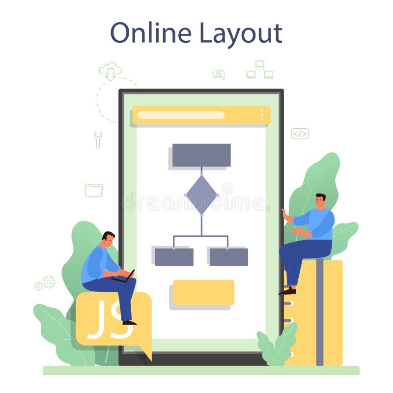 Frontend Developer Online Service or Platform. Website Interface Stock Vector - Illustration of ...