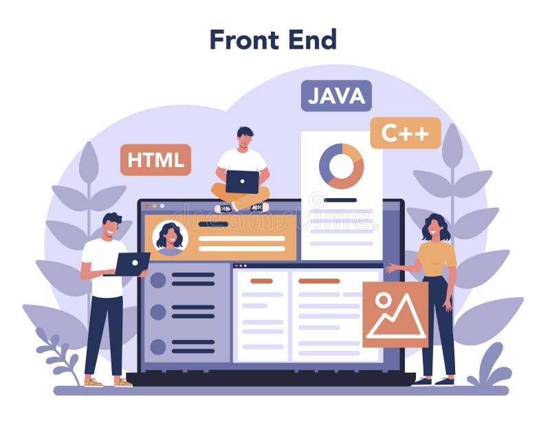 Frontend Development Concept. Website Interface Design Improvement ...