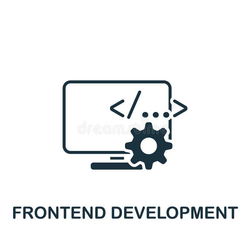 Frontend Development Icon. Monochrome Simple Sign from App Development ... Frontend Development Icon. Monochrome Simple Sign from App Development ...