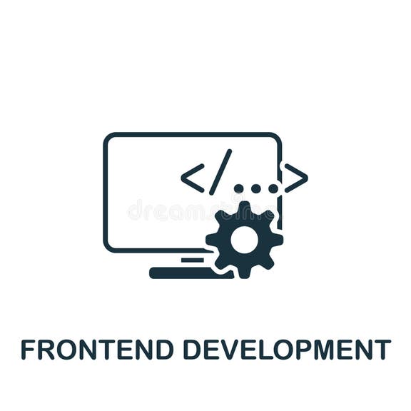 Frontend Development Icon. Monochrome Simple Sign from App Development ...