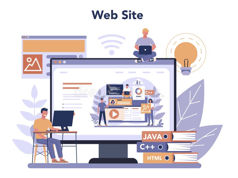 Frontend Development Online Service or Platform. Website Stock Vector ...